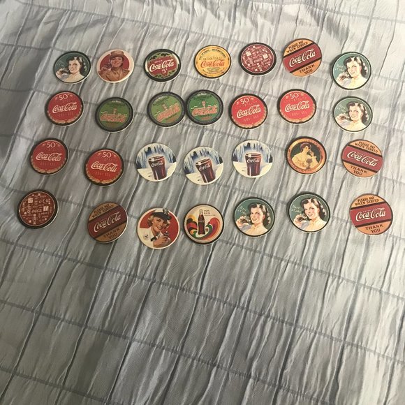 Toys | Lot Of 28 Coca Cola Collection Pogs Series 1 2 | Poshmark